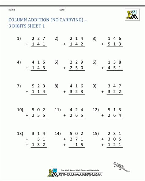 Printable Addition Worksheets Pdf