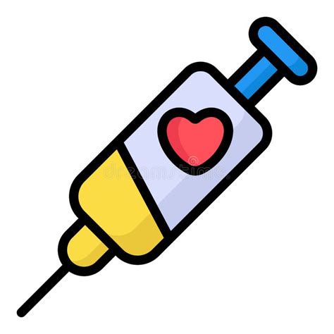 Injection Immunization Color Line Stock Vector Illustration Of Health Symbol 260259204