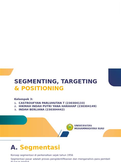 Manajemen Pemasaran And Wirausaha Segmenting Targeting Positioning Pdf