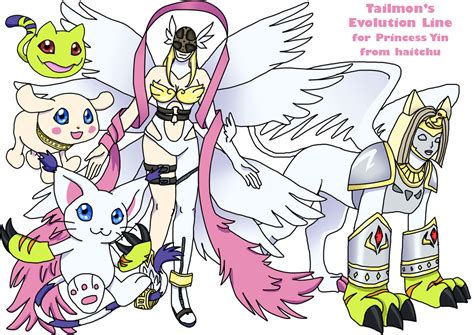 Art Request Tailmons Evolution Line By Haitchu On Deviantart