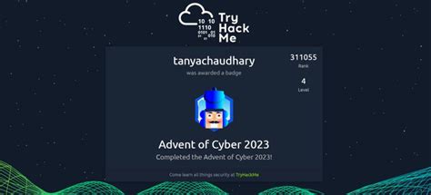 Adventofcyber Tryhackme Cybersecurityjourney Infosec Learnandgrow
