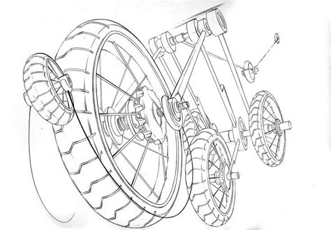바퀴구조조형 2024 자전거 스케치 조형 제품 스케지
