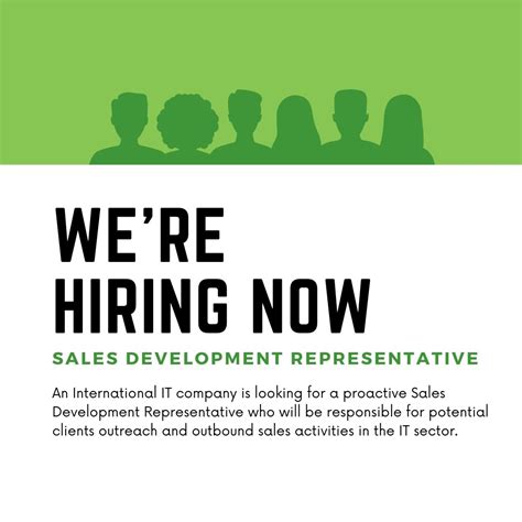 We Are Looking For A Proactive Sales Development Representative