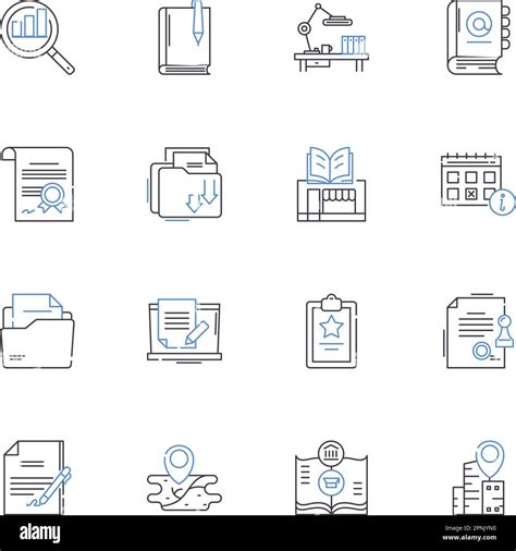 Digital Learning Line Icons Collection E Learning Online Education