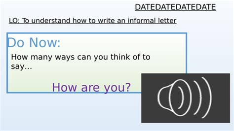 Informal Letter Writing Igcse English As A Second Language Teaching Resources