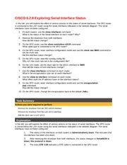 CISCO 6 2 8 Exploring Serial Interface Status CISCO 6 2 8 Exploring Serial Interface Status In