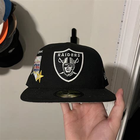 Raiders Fitted Hat Dope Side Patches Brand New Depop