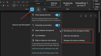 How To Use Microsoft Word Voice Typing To Dictate Your Text