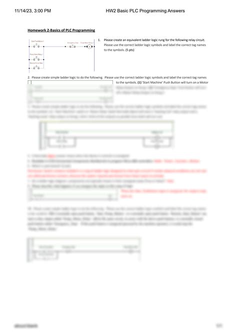 Solution Hw2 Basic Plc Programming Answers Studypool