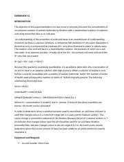 EXPERIMENT Docx EXPERIMENT INTRODUCTION The Objective Of This Experimentation Is To Learn