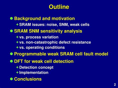 PPT Weak SRAM Cell Fault Model And A DFT Technique PowerPoint Presentation ID 4523216