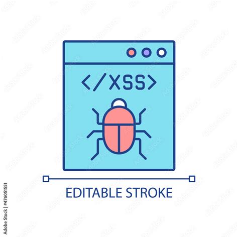 Xss Attack Rgb Color Icon Cross Site Scripting Software Attack Client Side Code Injection