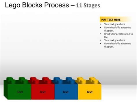 PowerPoint Design Chart Lego Blocks Ppt Slides