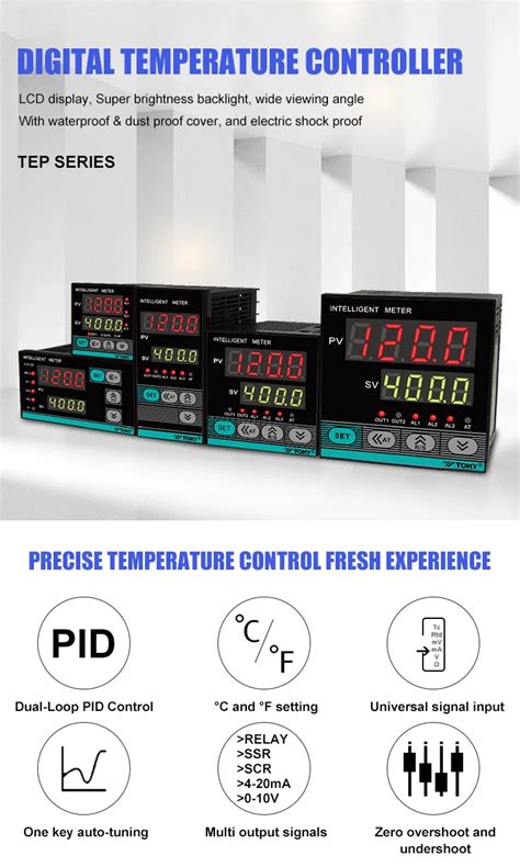 Toky Tc Rtd Universal Input Relay Control Output Digital Display Programmable Temperature