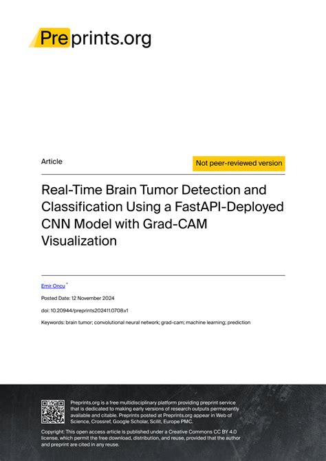 Pdf Real Time Brain Tumor Detection And Classification Using A