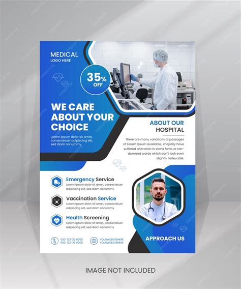 우리는 전단지 디자인 서식 파일을 케어 프리미엄 벡터