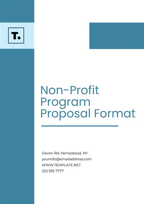 Free Non Profit Program Proposal Format Template To Edit Online
