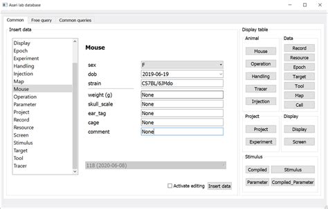 Graphical User Interface For The Database The List On The Left Allow Download Scientific