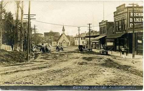 Downtown Auburn California 1909 Sierra Nevada Vintage Art Vintage