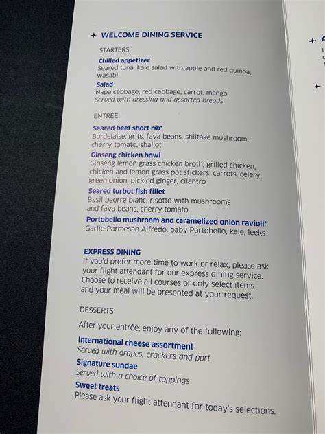 Menu Descriptions On United Are Now More Detailed And Why It Matters