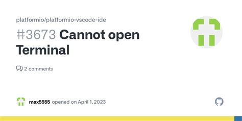 Cannot Open Terminal · Issue 3673 · Platformioplatformio Vscode Ide
