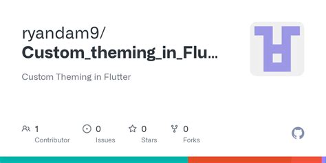 Github Ryandam9customtheminginflutter Custom Theming In Flutter