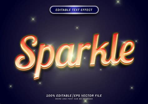 Premium Vector Sparkle 3d Text Style Effect Editable
