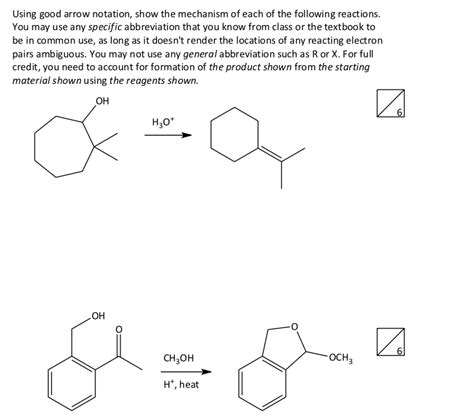 Solved Using Good Arrow Notation Show The Mechanism Of Each Chegg Com