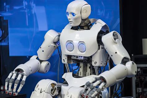 Robot Complete With Realistic Simulation Environment And Lifelike Movements Being Programmed