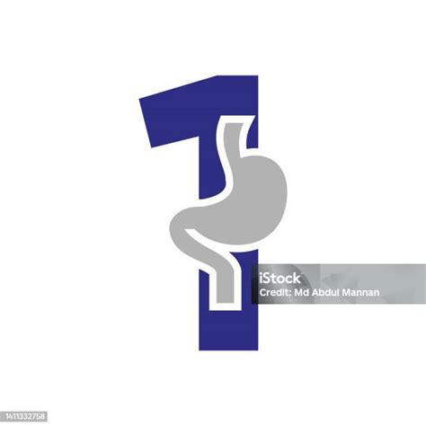 편지 1 의료 및 건강 관리 기호 벡터 템플릿을위한 최소 위장 로고 디자인 개념에 대한 스톡 벡터 아트 및 기타 이미지 개념 건강관리와 의술 과학 Istock