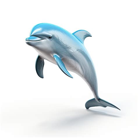 Illustration Colorful Dolphin Jump To Camera Creation Premium AI