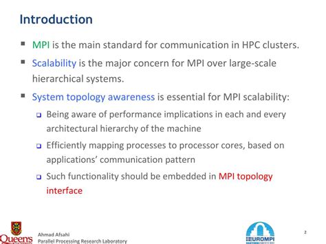 Ppt Multi Core And Network Aware Mpi Topology Functions Powerpoint