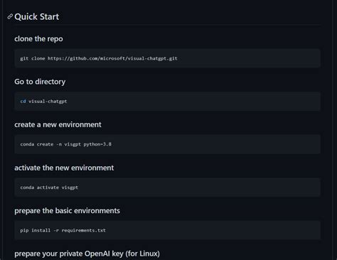 Improving Readability Separate Quick Start Into Multiple Code Blocks