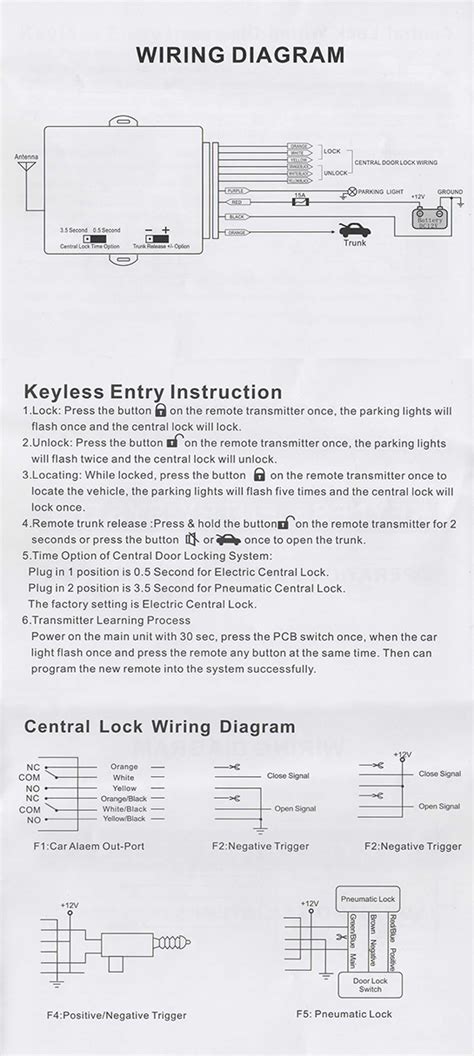 Car Wiring Diagram Keyless Entry Wiring Digital And Schematic