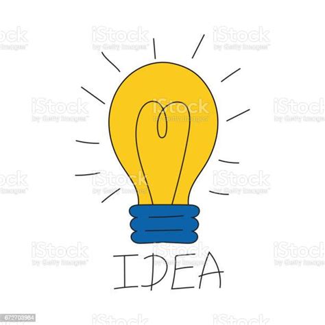 만화 램프 전구 디자인 평면 벡터 일러스트 레이 션 전기 아이디어 밝은 그래픽 솔루션 개념 권위에 대한 스톡 벡터 아트 및 기타 이미지 권위 그래픽 프린트 금속