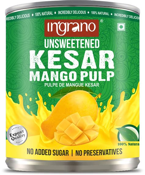 Buy Unsweetened Kesar Mango Pulp Fruit Pulp Desi Deli Online