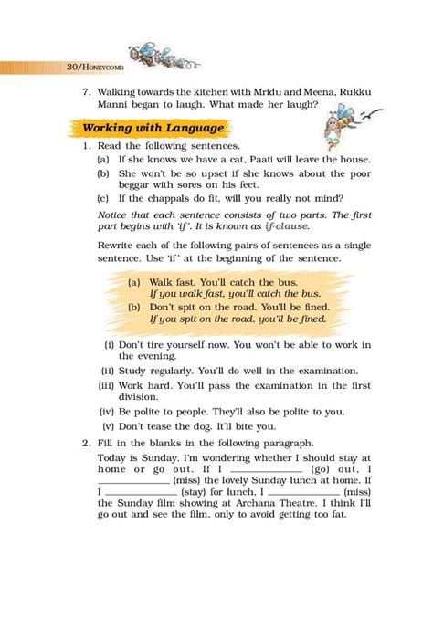 NCERT Book Class 7 English Honeycomb Chapter 2 A Gift Of Chappals AglaSem Babes