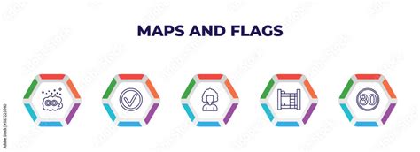 Editable Outline Icons With Infographic Template Infographic For Maps