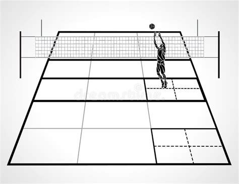 Volleyball Court Drawing At Paintingvalleycom Explore