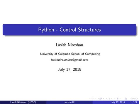 Python Control Structures Ppt