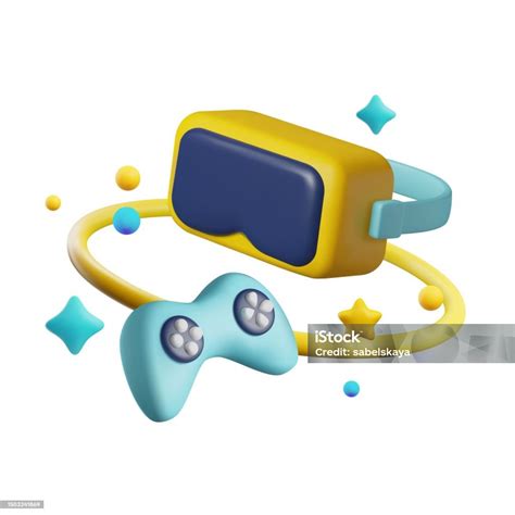가상 현실 안경 및 조이스틱 3d 스타일 벡터 일러스트레이션 3차원 형태에 대한 스톡 벡터 아트 및 기타 이미지 3차원 형태 Brand Name Video Game