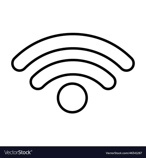 Wifi Line Icon Royalty Free Vector Image Vectorstock