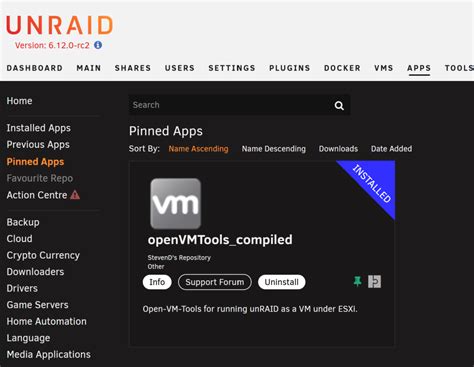 open vm tools for unraid 6 page 12 plugin support unraid