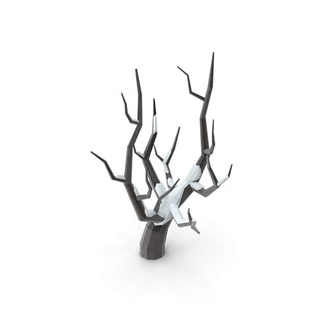 Low Poly Snow Covered Bare Tree PNG Images PSDs For Download