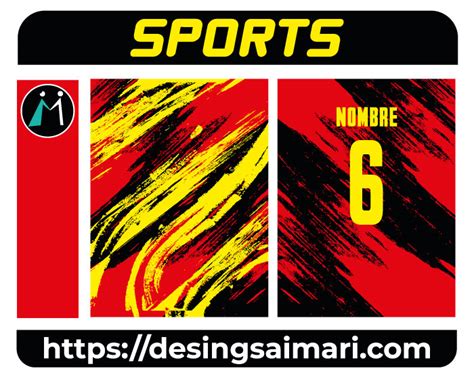 Jersey Amarillo Rojo Desings Aimari