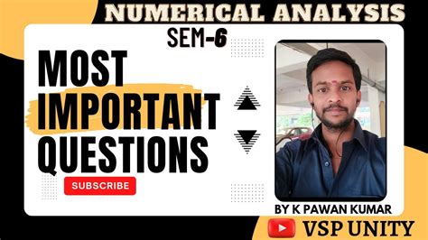 Most Important Questions Of Numerical Analysis SEM YouTube
