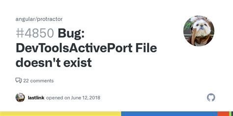 Bug Devtoolsactiveport File Doesnt Exist · Issue 4850 · Angularprotractor · Github