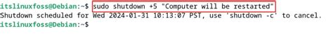 How To Use The Shutdown Command On Debian 12 Its Linux FOSS