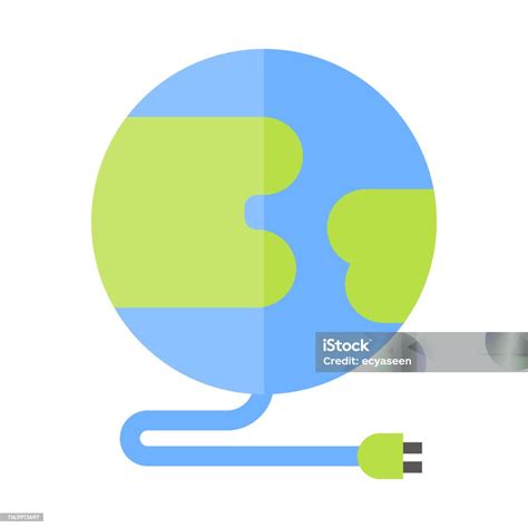 지구를 저장 트리 아이콘을 저장합니다 웹용 에코 클린 그린 에너지의 플랫 일러스트 컬러 벡터 절연 아이콘 0명에 대한 스톡 벡터