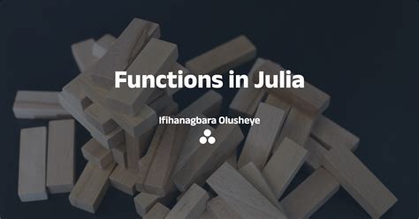 Functions In Julia